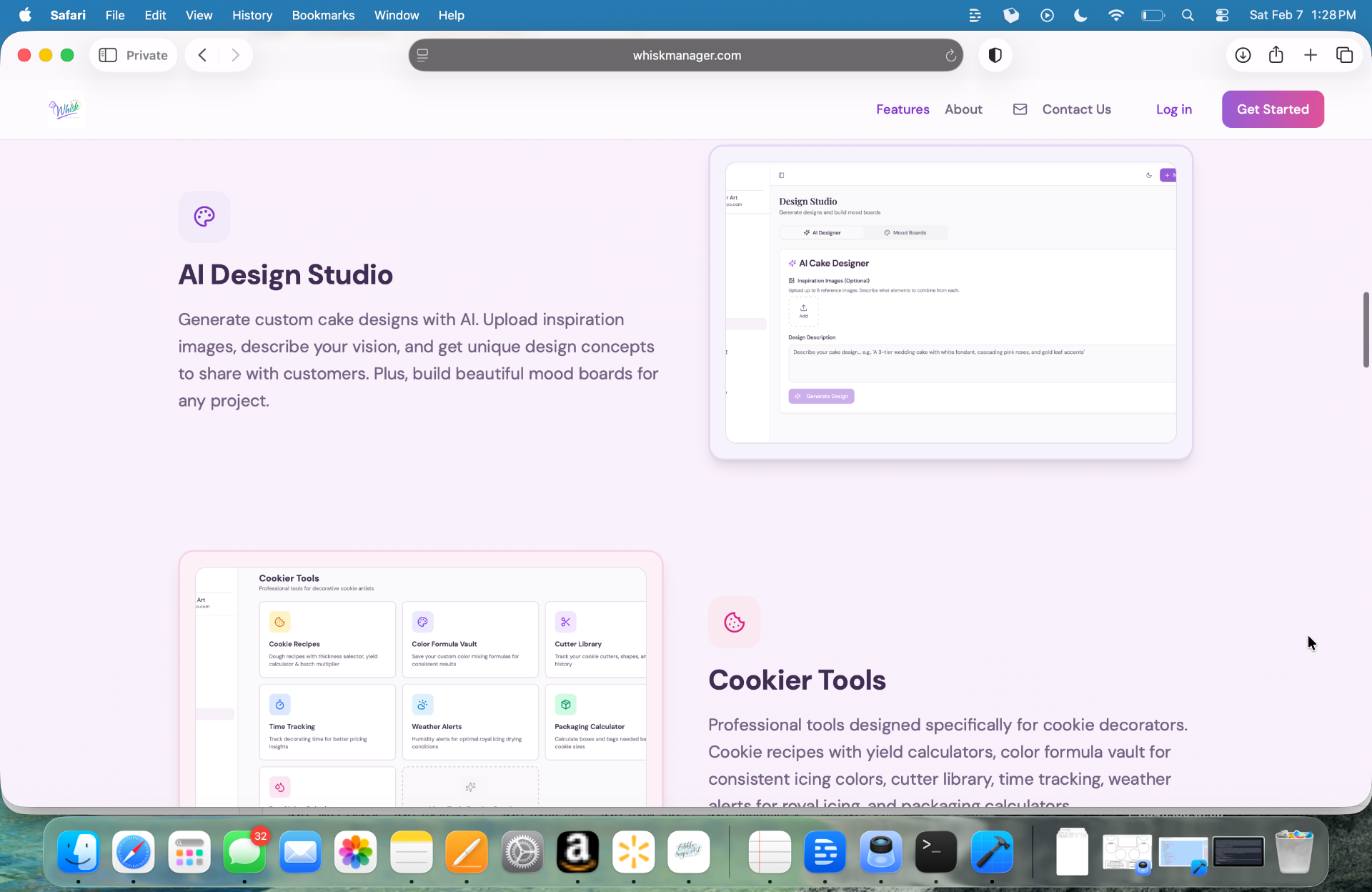 Features — WhiskManager for Home Bakers